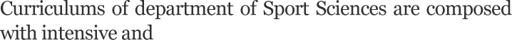 Department of Sports Sciences